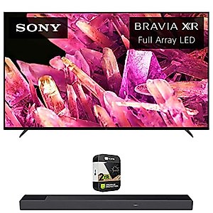 Sony XR55X90K Bravia XR 55" X90K 4K HDR Full Array LED Smart TV (2022 Model) Bundle 7.1.2ch 500W Dolby Atmos Soundbar and Premium 2 YR CPS Enhanced Protection Pack