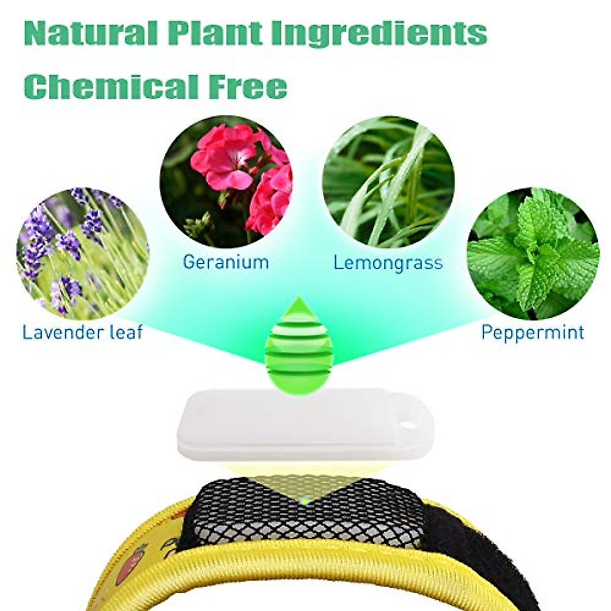 BuggyBands 2 Pack Mosquito Bracelet with 4 Essential Oils Refills, Waterproof Wristbands for Kids & Adults, Natural Deet-Free Resealable,Safe Indoor Outdoor Protection (Pink-Yellow)