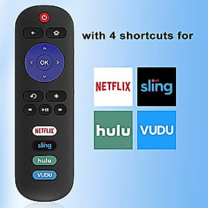 Pack of 2 Replace Remote Control Applicable for TCL Roku TV RC280 55FS4610R 40FS4610R 55US57 40FS3750 48FS3750 49FP110 55FS4610R 55US5800 40FS3850 32S305 40S305 32S850 32S3850 50UP120 55S401