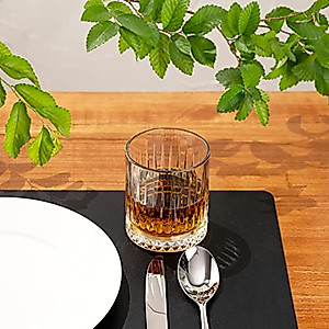 Restaurantware Elysia 7 Ounce Whiskey Glasses 12 Cut Rocks Glasses - Lead-Free Weighted Base Clear Glass Tumblers Dishwasher-Safe For Scotch Bourbon And Cocktails