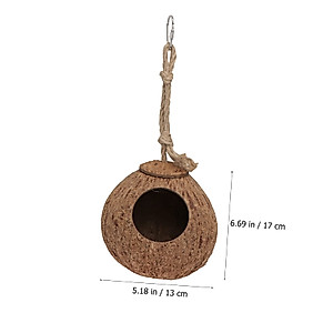 POPETPOP Natural Lizard Nest Kit 2-Piece Pet Villa Nest Vine Cozy Warm Bed for Small Reptiles Semi-Closed for Temperature Retention Pet Enthusiasts