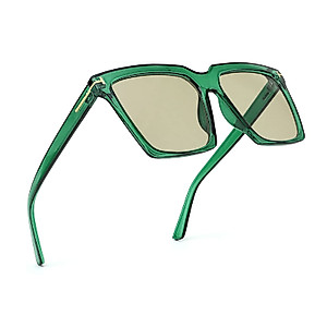 FEISEDY Oversized Square Sunglasses for Women Men Fashion Big Frame Shades B4044