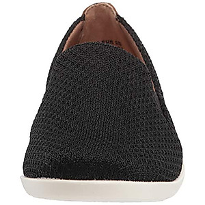 LifeStride Womens Next Level Slip-On Sneaker, Black, 7.5 US