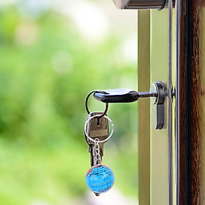 12Pcs Globe Keychains, Key Chains with Mini Globe World Planet Ear Theme Keyrings Globe Party Favors Globes for for Keys, Backpack, Pocket Book, 2.5cm