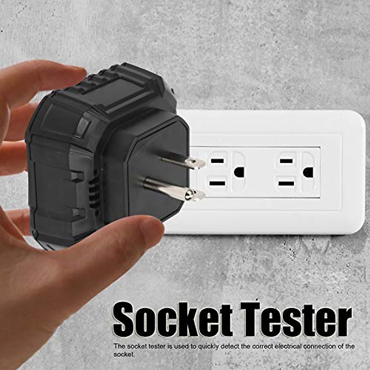 HT107B Socket Tester, US 90-250V Plug Breaker Finder with LCD Display Frequency Test Electric Circuit Detector