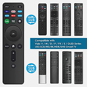 Universal Replacement Remote XRT260 for All Vizio Smart TVs with Shortcut Buttons Disney, Netflix, Prime Video, Hulu, XUMO, VEDU, iHeart Radio and More.
