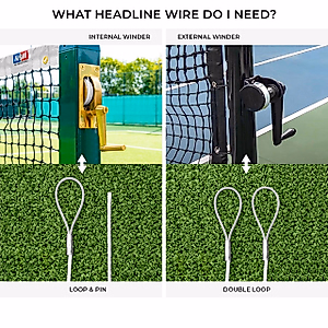 Vermont 2.5mm Padel/Pickleball Tournament Nets - Loop & Pin/Double Loop (Pickleball, Double Loop)