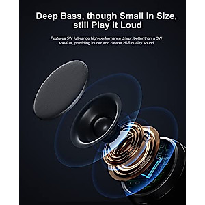comiso Bluetooth Speakers with Stereo Sound, Punchy Bass Mini Speaker with Built-in-Mic, Hands-Free Call, Small Speaker with Brief Design. Portable Speaker for Hiking, Biking, Car, Gift, iPhone.