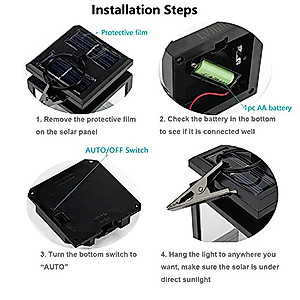 LVJING Solar Lantern Hanging Solar Lights Outdoor Decorative LED Solar Outdoor Lantern for Patio Landscape Yard with Warm White Flameless Candles Flickering (6 Pack)