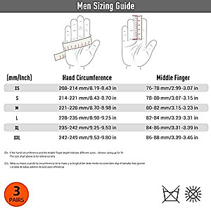 Vgo 3-Pairs Unlined Cow Grain Leather Work and Driver Gloves with Cow Split Leather Palm Patch (Size L, Gold,CA9590)