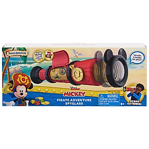 Disney Junior Mickey Mouse Adventure Spyglass with Sounds, Pirate Dress Up and Pretend Play, Kids Toys for Ages 3 Up by Just Play
