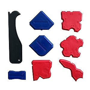 Silicone Sealant Finishing Tools - Silicone Smoothing Caulking Profile Line Joint Corner Tool with Caulk Remover Tool, Sealant Smoother Profiler Former Applicator Edger, 8 Piece