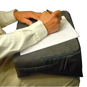 Laptop Easel, Lap Desk Pillow. Ergonomic Laptop Computer Desk & Desktop Book Stand with Orthopedic Wrist Support.
