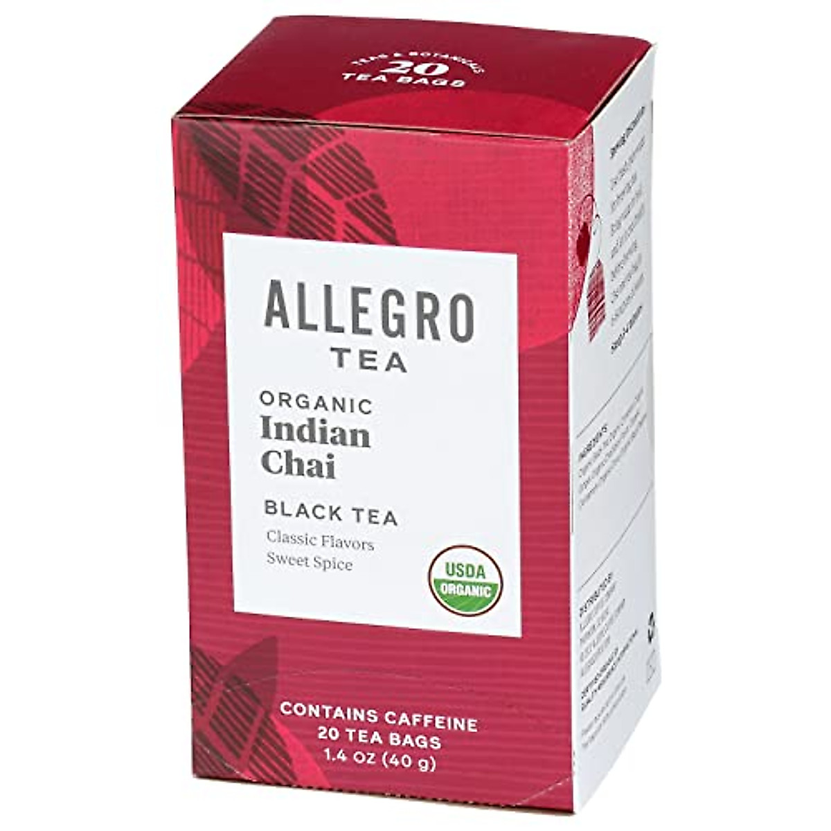 Allegro Tea, Organic Indian Chai Tea Bags, 20 ct