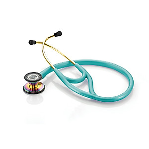 ADC Adscope 601 Convertible Cardiology Stethoscope with Tunable AFD Technology, For Adult and Pediatric Patients, Iridescent Metallic Caribbean