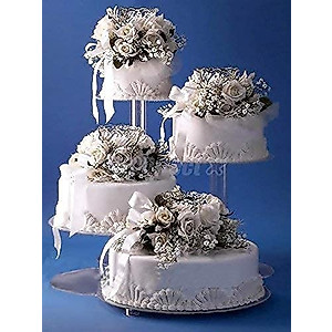 4 Tier Clear Spiral Cascade Wedding Cake Stand (Style 400-A)