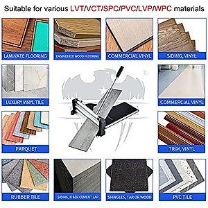 18 inch Laminate Flooring and Siding Cutter with Heavy Duty Fixed Aluminum Fence and Built-in Precision Angled Miter Settings And Honing Stone