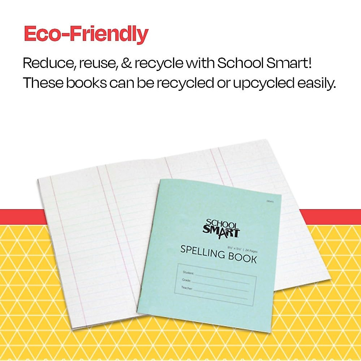 School Smart - 85471 Blank 24 Page Spelling Books, 5-1/2" W x 8-1/2" L (Pack of 48)