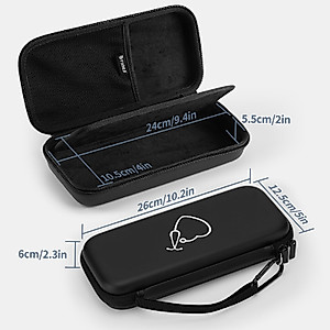 Yinke Stethoscope Case for Littmann Classic III/MDF/ADC Nursing School Essentials for Students, Stethoscope Accessories with Compartment Better Storage for Reflex Hammers, Scissors, Penlights, Black