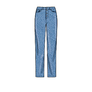 Simplicity Misses' and Women's Vintage Jeans Packet, Code 9266 Sewing Pattern, Sizes 20W-28W, White