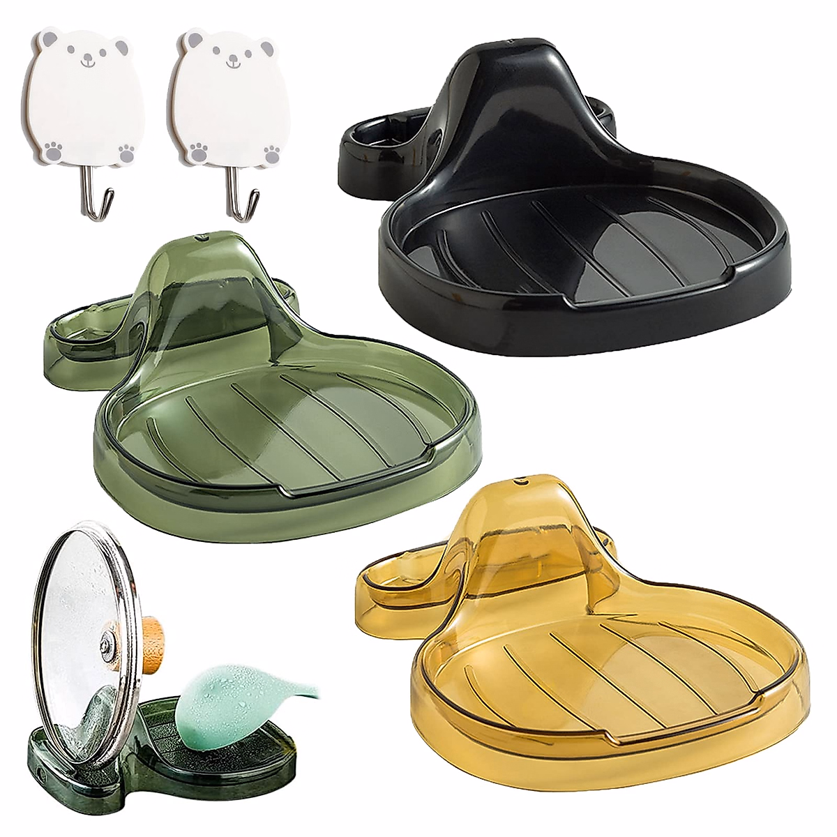 Multifunction Kitchen Spatula Rack, Versatile Pot Lid Ladle Holder, Heat-Resistant Cooking Spoon Holder, Spoon and Lid Rest, Kitchen Spoon Rest/Spoon Holder for Stove Top (3Pcs)