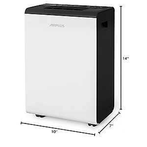 AIRPLUS 50 Pints Dehumidifier with Universal Wheels for Medium Spaces and Basements (AP2006)