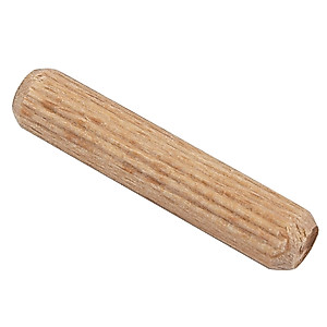 BICB Fluted Wood Kiln Dowel Pins, 1/4" x 1-1/4"- 100 Pieces , Made of Beechwood