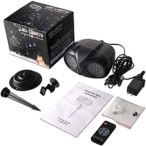 2022 Snowflake Projector Lights Remote Controlled, Upgraded Rotating Snowfall LED Lighting Projector Landscape Waterproof for Garden Patio Indoor Home Wedding Party Holiday Decorations