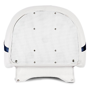 Leader Accessories Two Tone Captains Bucket Seat Boat Seat Premium Sports Flip Up Boat Seat(White/Blue,Blue Piping)