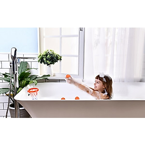 BRITENWAY Bath Toys - Bathtub Basketball Hoop for Kids w/ 3 Balls - BPA Free Plastic Toddler Bath Toys for Boys & Girls - Easy to Set Up Basketball Shooting Game w/Suctions Cups for Flat Surface