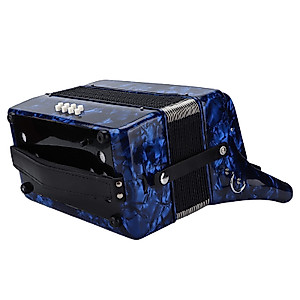 Accordion 22 Key 8 Bass Piano Accordion Keyboard Instrument Adjustable Accordion Strap Pure Sound Keyboard Accordion for Performance Amateur Musicians and Professionals