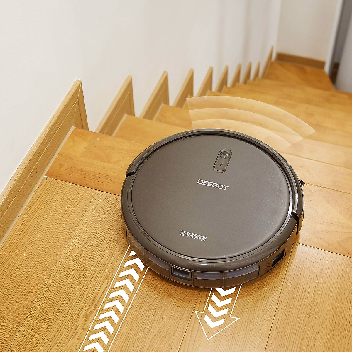 ECOVACS DEEBOT N79S Robotic Vacuum Cleaner with Max Power Suction, Upto 110 Min Runtime, Hard Floors and Carpets, Works with Alexa, App Controls, Self-Charging, Quiet