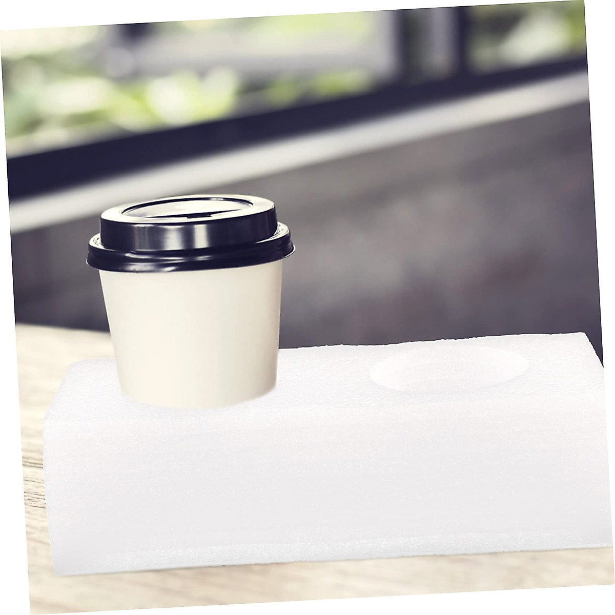 Cabilock 6 pcs Takeaway Cup Holder Dish Carrier Coffee Shop Carrier Disposable Drink Carrier Coffee Cup Holder can Carrier Foam Drink Carrier Holder Drink White Pearl Cotton Milk Tea