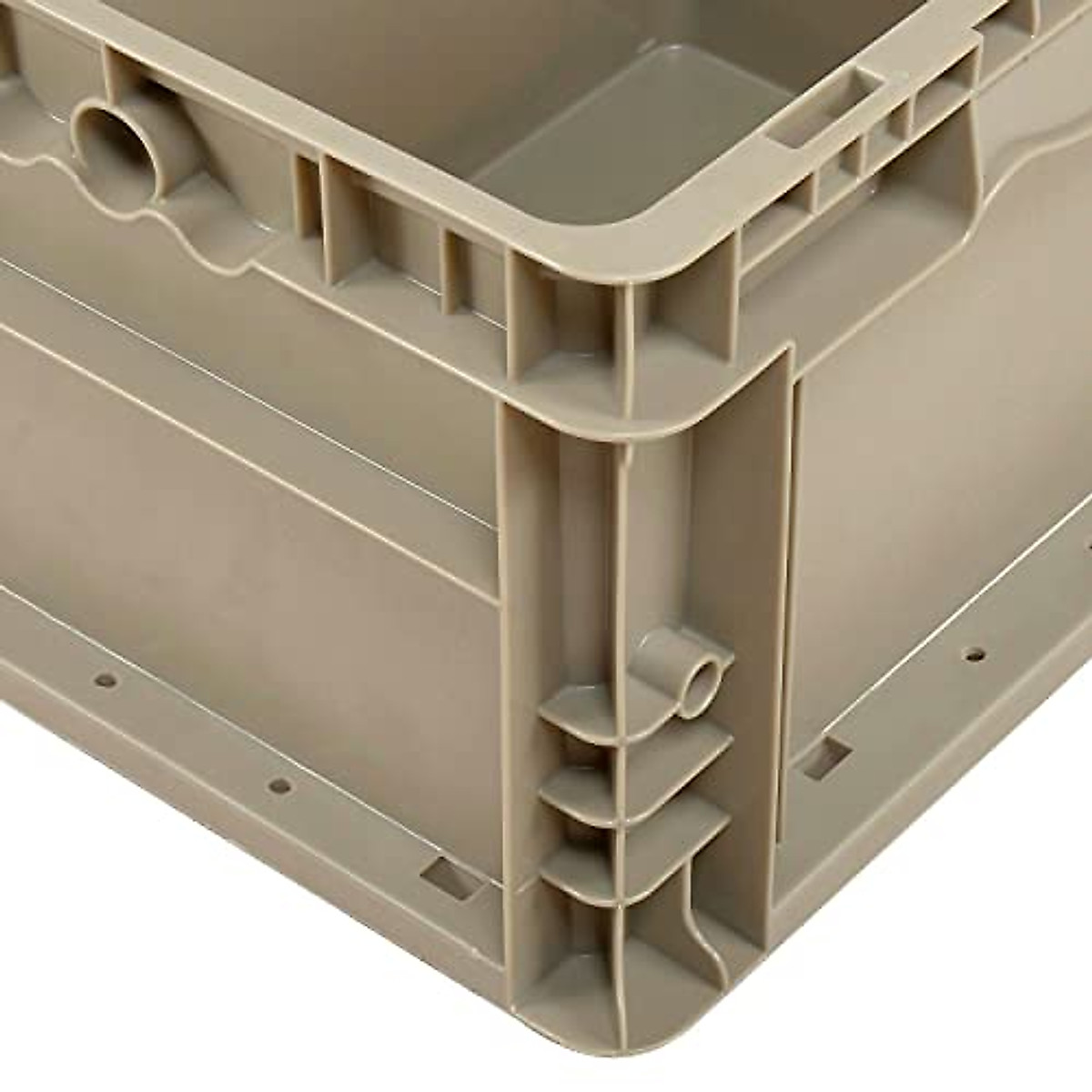 Straight Wall Container Solid - Stackable NRSO1215-09 Gray - 12 x 15 x 9