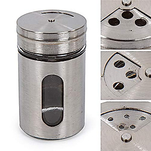 Luciano Housewares, Kitchen Essential Classic Stainless Steel Salt and Pepper Shakers Set, 2 x 3.5 inches, Silver