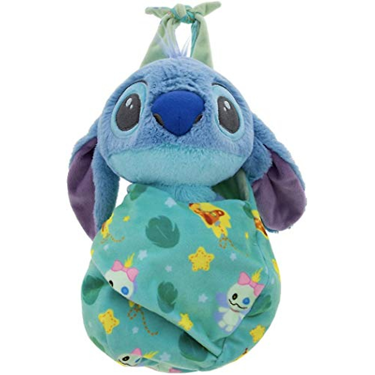 Disney Parks Exclusive - Plush Cotton Pillow - Baby in Blanket Pouch Stitch 10 Inch