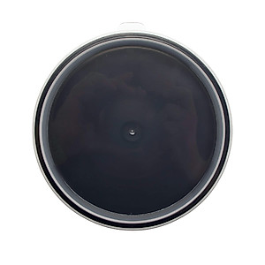 G.E.T. CR-0270-BK-EC Round Food Storage Crock w/ Lid, 2.7 Quart, Black (Set of 4)