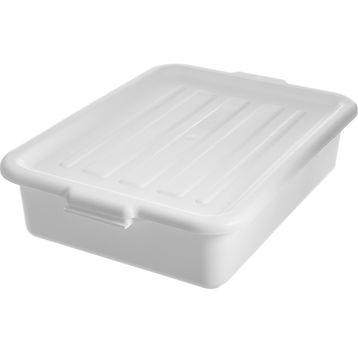 Carlisle FoodService Products N4401202 Comfort Ergonomic Wash Basin Tote Box Lid, Universal, White (Pack of 12)