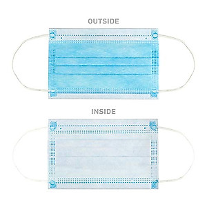 StringKing Disposable Kids Face Masks for Protection - Premium Quality Filter - Childrens Mask (Box of 50 - Blue)