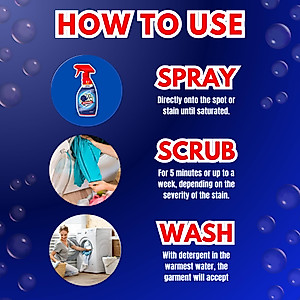 Gaudum Laundry Stain Brush Bundled with Compatible Stain Remover Max Force - 12 FL OZ (Pack of 4) - laundry stain remover spray, spray and wash stain remover laundry