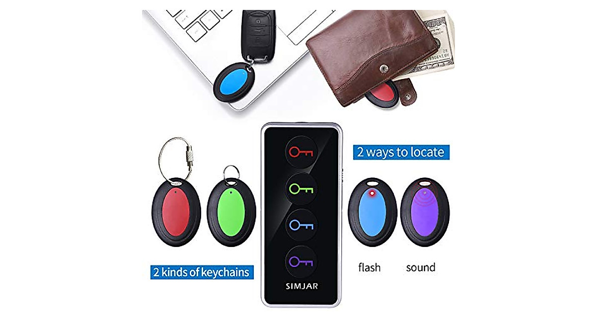 Key Finder with Extra 4 Long Chains & Up to 131ft Working Range in Open ...