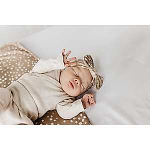 Copper Pearl Baby Bows: Stylish Headbands for Baby Girls, Premium Soft and Stretchy Baby Headbands, Perfect for Newborns, Trendy Designs - Fawn