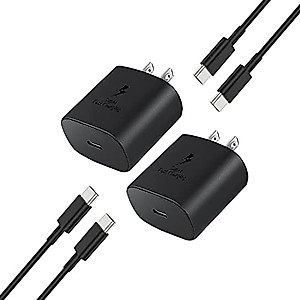 Samsung Super Fast Charger Type C, 45W USB C Super Fast Charging for Samsung Galaxy S23 Ultra/S23/S23+/S22/S22 Ultra/S22+/Note 20/S20/S21, Galaxy Tab S7/S7+/S8/S8+Ultra, 2Pack, Galaxy A, PPS Charger