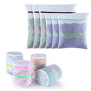 GOGOODA 10 Pack Mesh Laundry Bags,6 Pack Fine Mesh Laundry Bags and 4 Bra/Sock Wash Bags