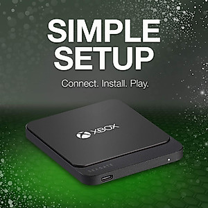 Seagate STHB500401 Game Drive for Xbox 500GB SSD External Solid State Drive, Portable USB 3.0 – Designed for Xbox One, 2 Month Xbox Game Pass Membership, 1 Year Rescue Service