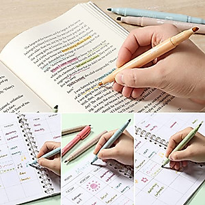 Mr. Pen- Dual Tip Highlighters, Morandi Colors, 16 Pack, Fine & Chisel Tip, Highlighters Pastel, Pastel Markers, Highlighter Markers, Pastel Highlighter, Highlighter Set, Planner Highlighters