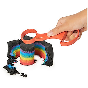 Spin Master 6061653 Kinetic Sand Sandisfactory Set with 2 lbs of Colored and Black Kinetic Sand