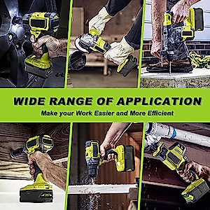 ULATI 2Pack Replacement for Ryobi Battery 18v 6.0Ah Lithium Battery Compatible with Ryobi One 18v Battery P108 P107 P105 P104 P103 P102 and Cordless Power Tool