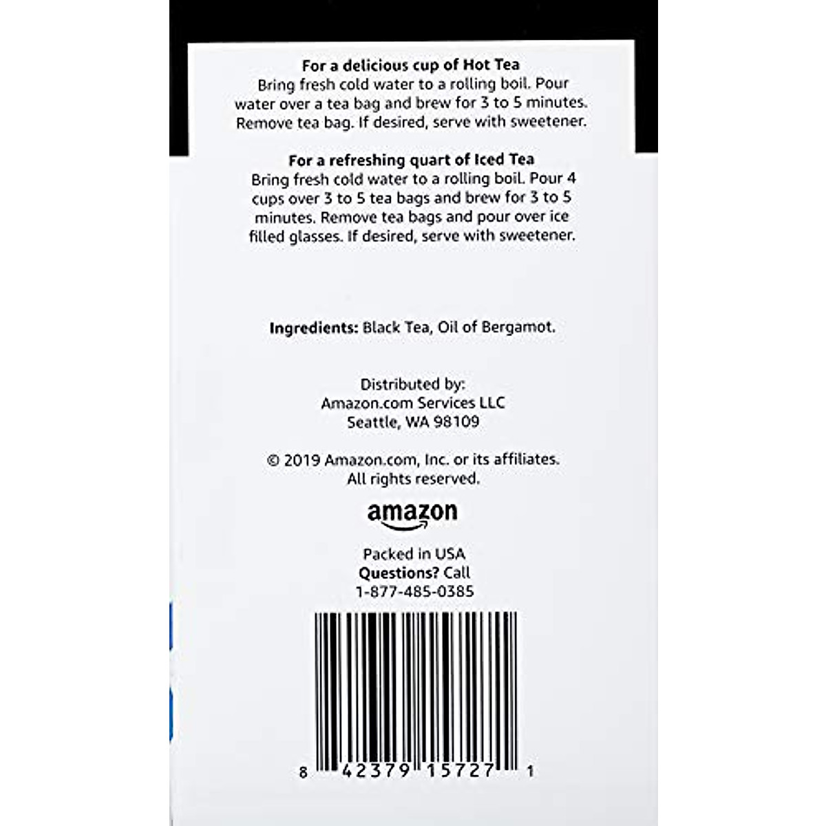 Amazon Brand - Happy Belly Earl Grey Tea Bags, 20 Count