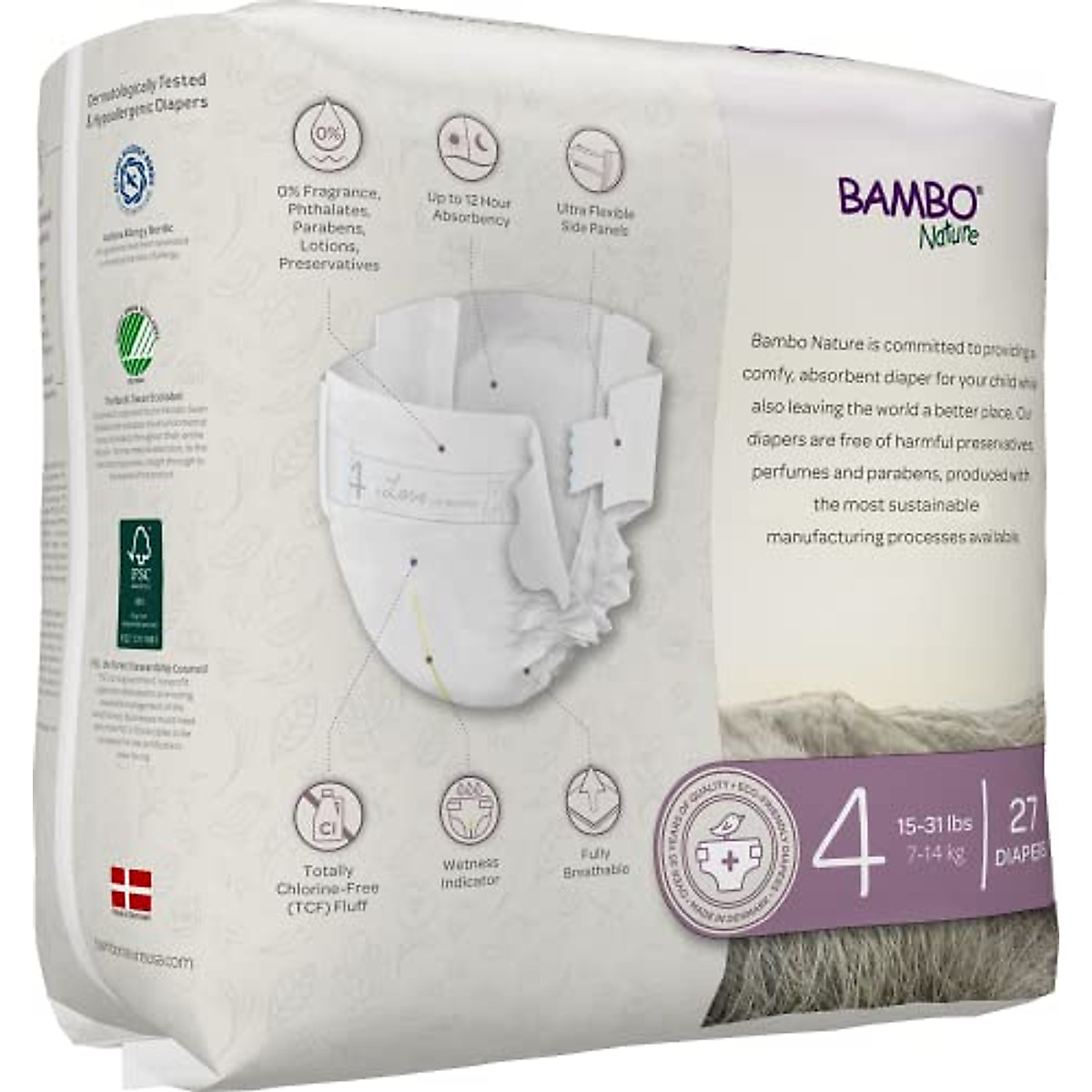 Bambo Nature Premium Baby Diapers (SIZES 0 TO 6 AVAILABLE), Size 4, 162 Count